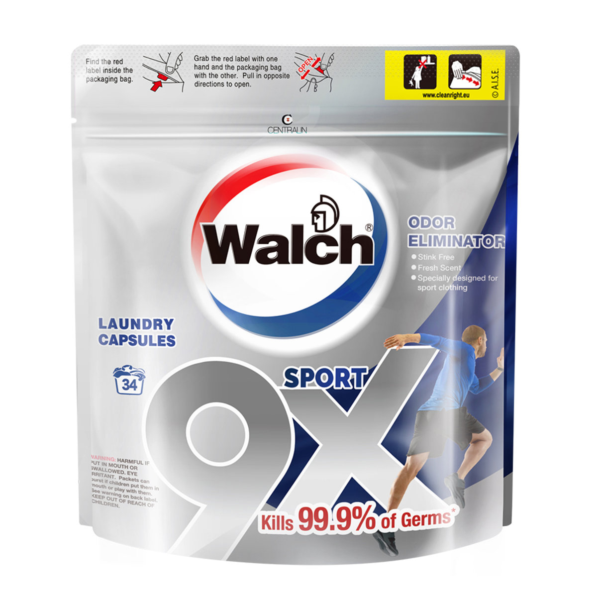Walch | 9X Antibacterial Laundry Capsules (Sport) Refill | HKTVmall The ...