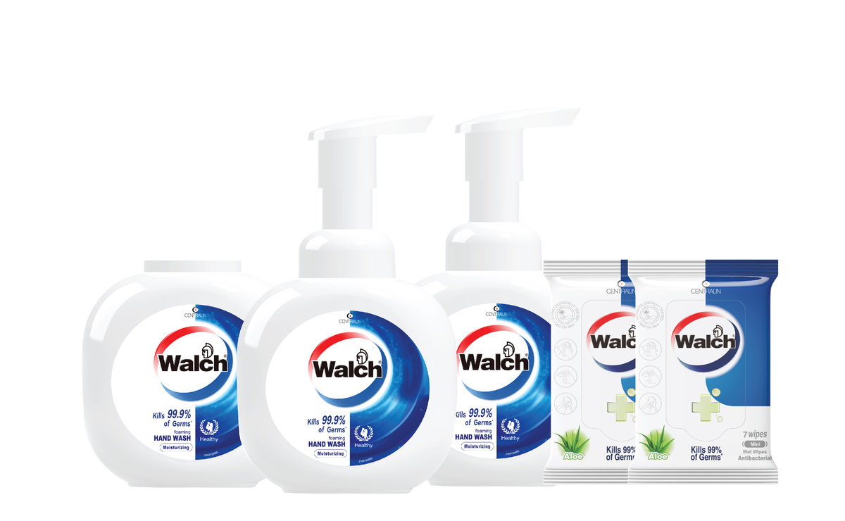 Walch | Antibacterial Foaming Hand Wash Moisturizing 290ml*2+Refill ...