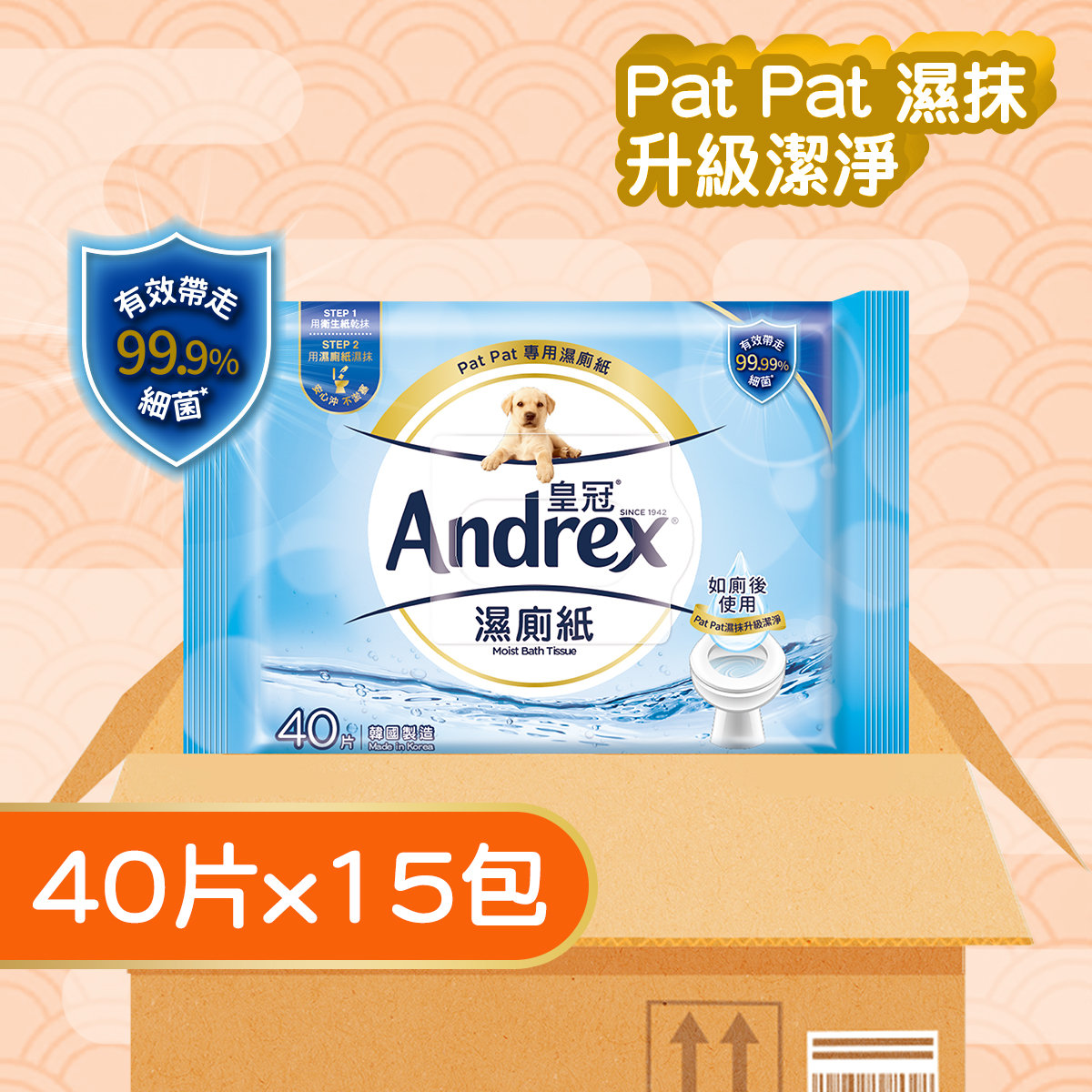 Andrex | [Full Case 15pcs]Moist Bath Tissue 40s (Refill pack) (Royal ...