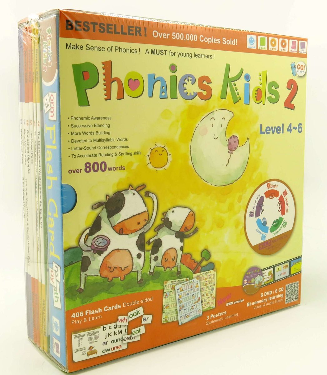 RASS Language | Phonics Kids Set 2(with card box)(6DVD+6CD) | HKTVmall ...